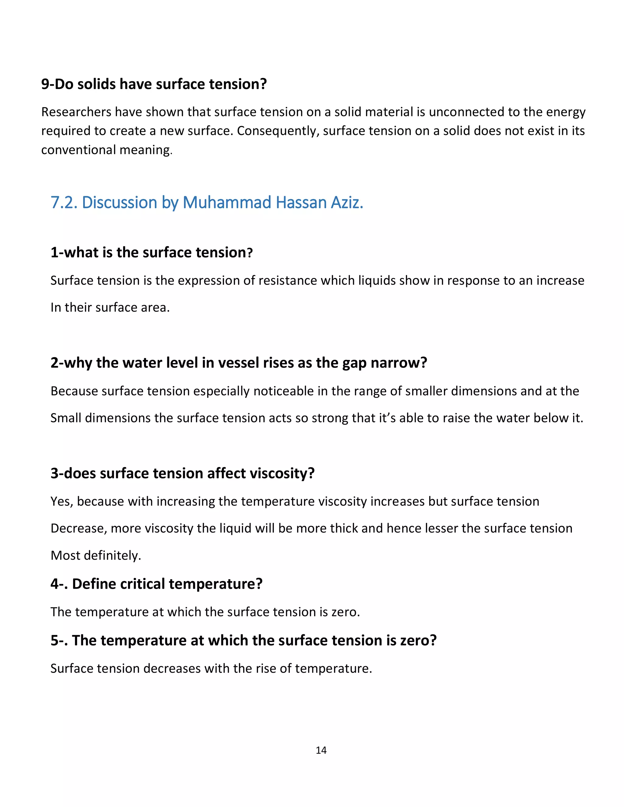 Surface Tension | PDF