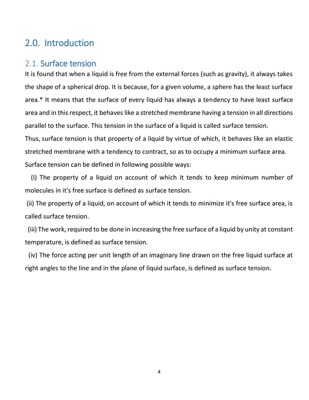 Surface Tension | PDF