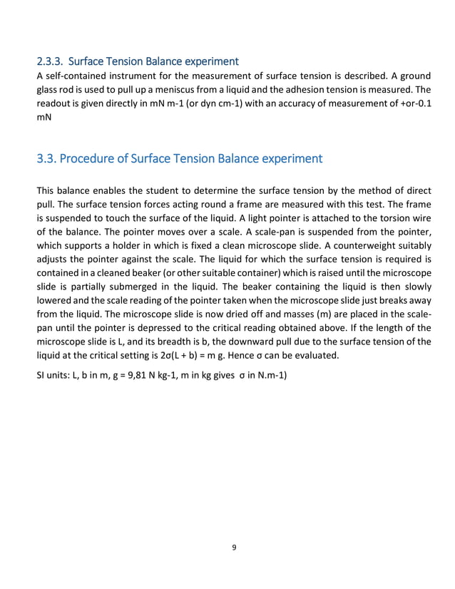 Surface Tension | PDF