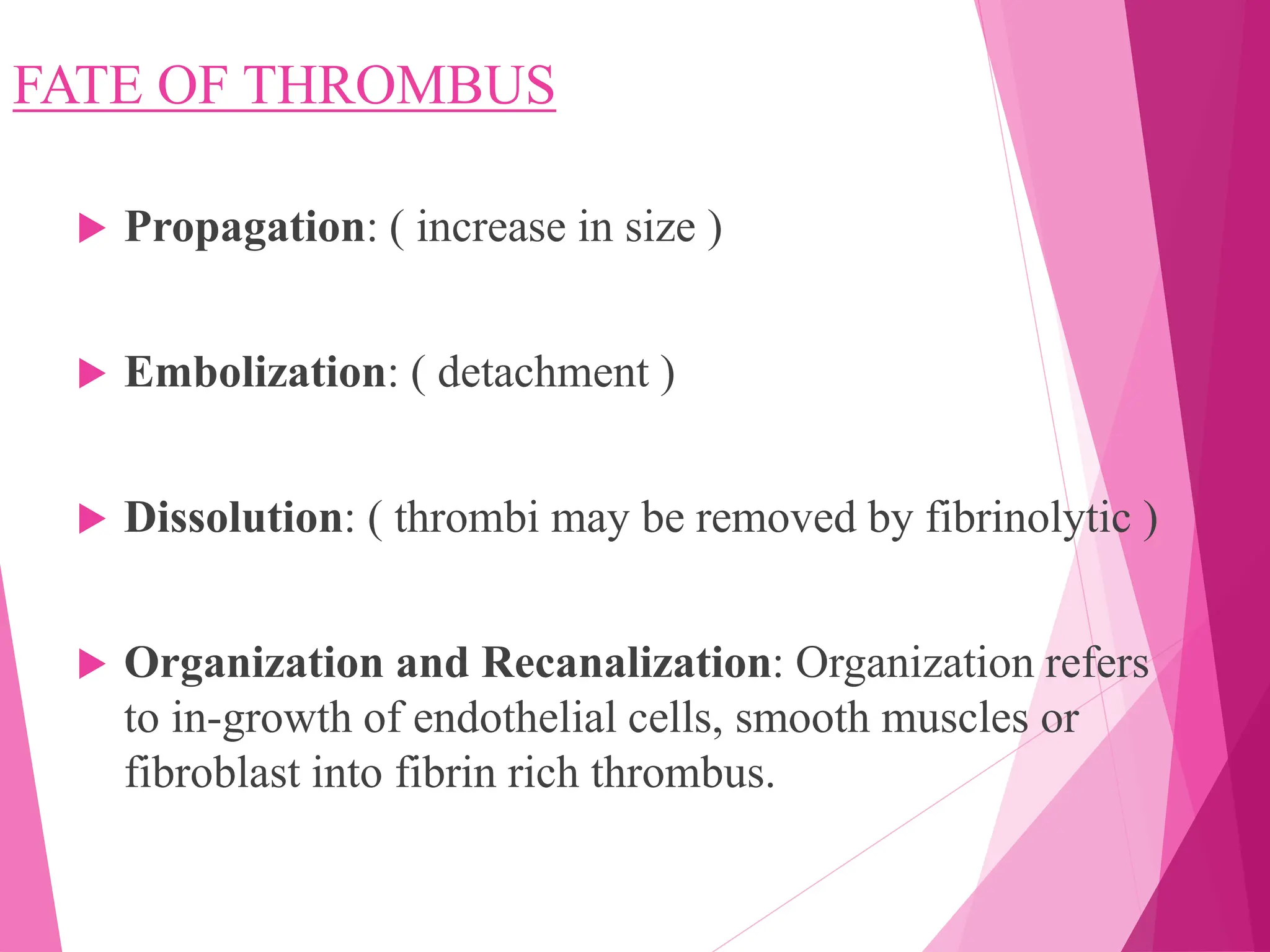 Thrombosis presentation - Pathology.ppt