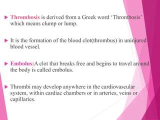 Thrombosis presentation - Pathology.ppt