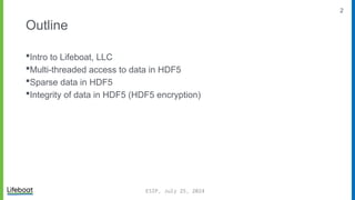 Upcoming New HDF5 Features: Multi-threading, sparse data storage, and ...