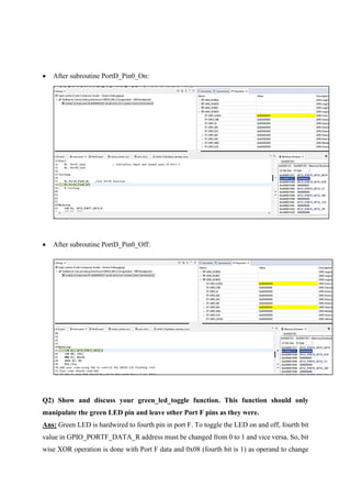 Gain Experience with GPIO, LED Interface and Functions in TI TIVA C Launchpad Development Board ...