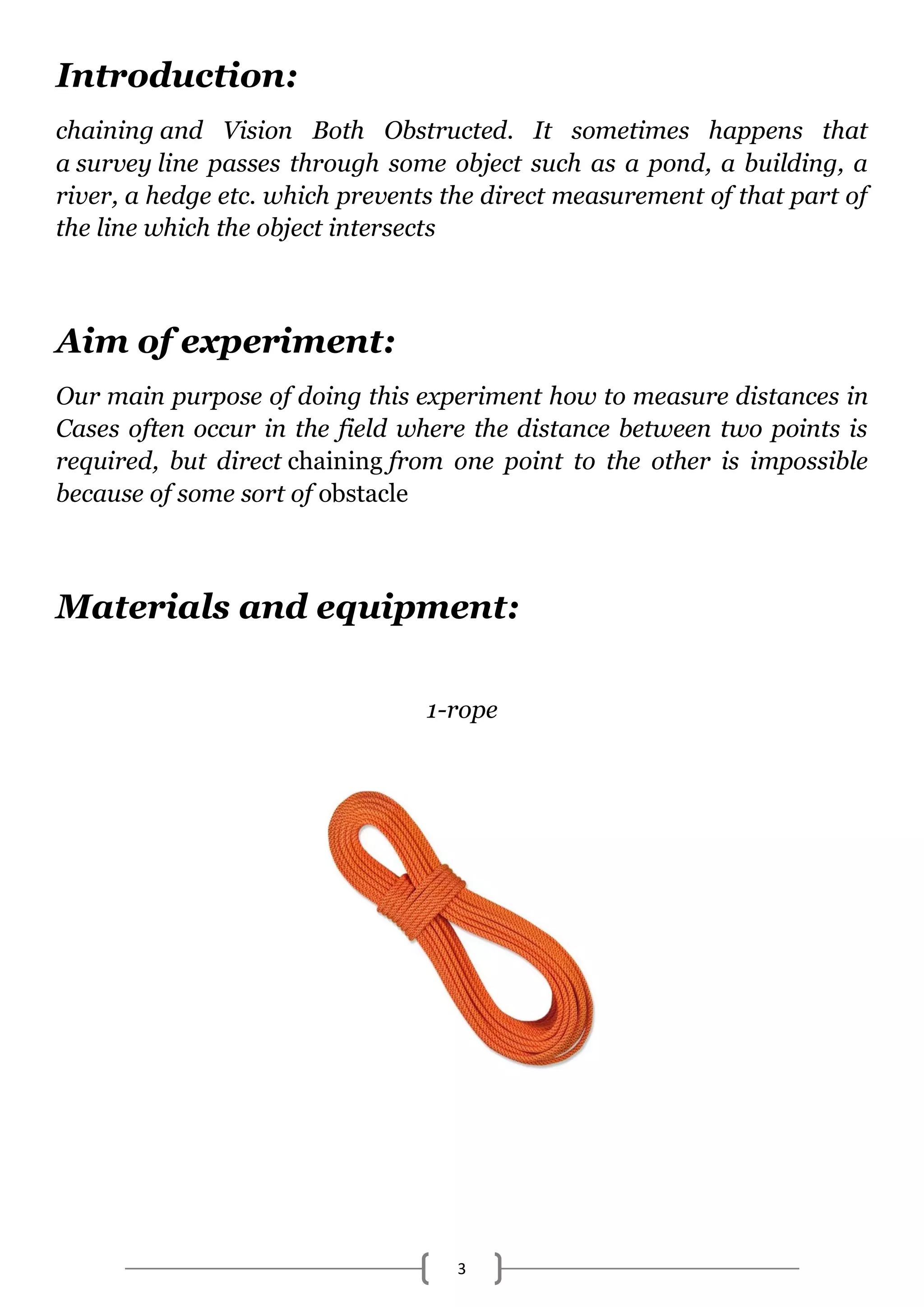 Obstacle in Chaining surveying | PDF