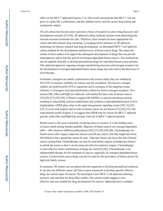 Breast Cancer MCF-7 Cell Spheroid Culture for Drug Discovery and ...
