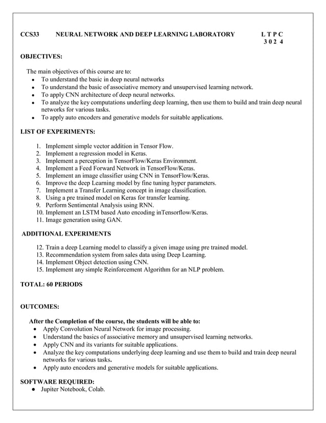 CCS335 _ Neural Networks and Deep Learning Laboratory_Lab Complete ...