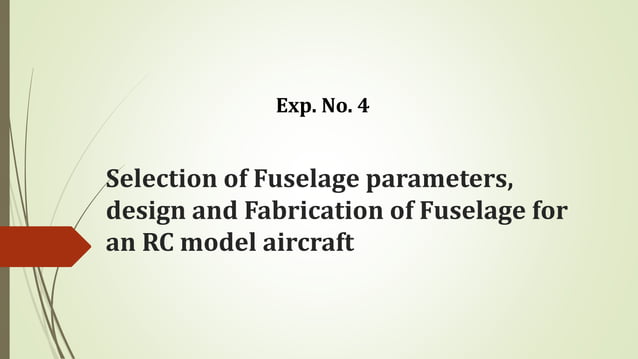 Fuselage Design of an RC plane | PPTX | Radio Control | Hobbies & Interests