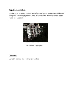 Feed system of the knitting machine | DOCX