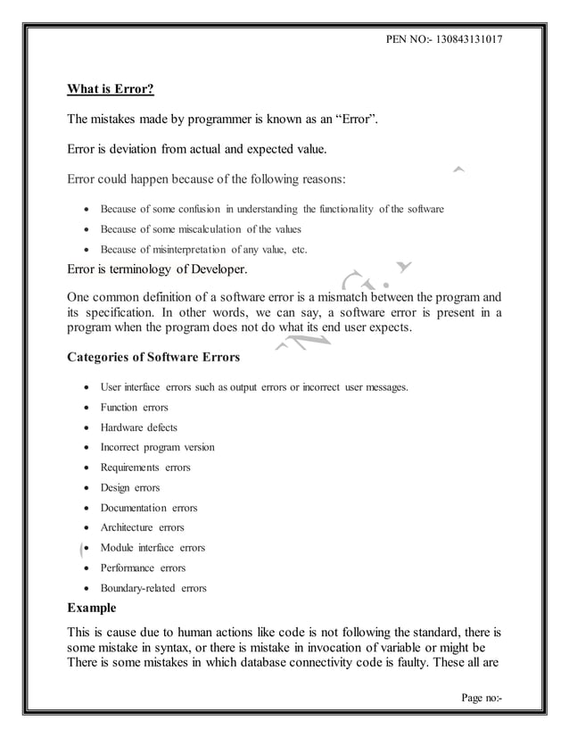Concept of Failure, error, fault and defect | DOCX | Computing ...