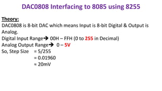 Exp 10 Waveform Generation using DAC0808 and 8085.pptx