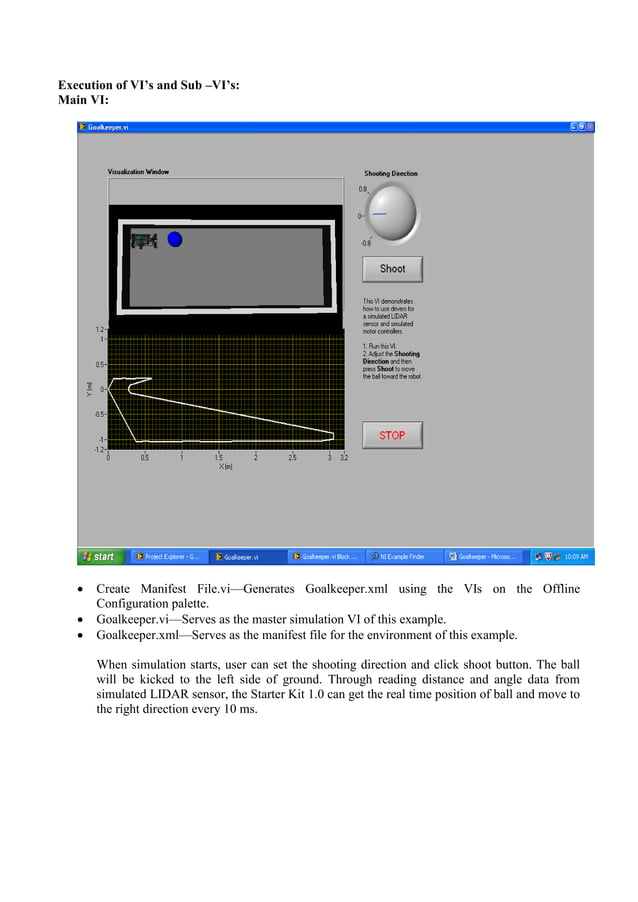 Design the implementation of Robotic Simulator: Goalkeeper. | PDF
