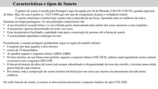 Estudo do texto lírico 7º ano - características do soneto | PPTX