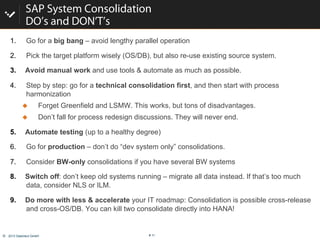 Consolidate your SAP System landscape Teched && d-code 2014 | PPT