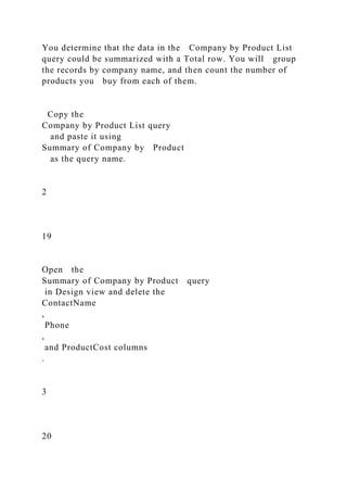 Exp19_Access_Ch02_Capstone - International Foodies 1.0Projec.docx