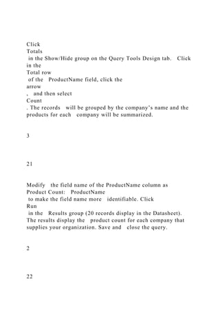 Exp19_Access_Ch02_Capstone - International Foodies 1.0Projec.docx