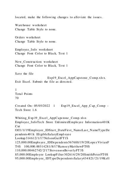 Exp19_Excel_App_Cap_Comp_Tech_Store_InstructionsGrader - | DOCX