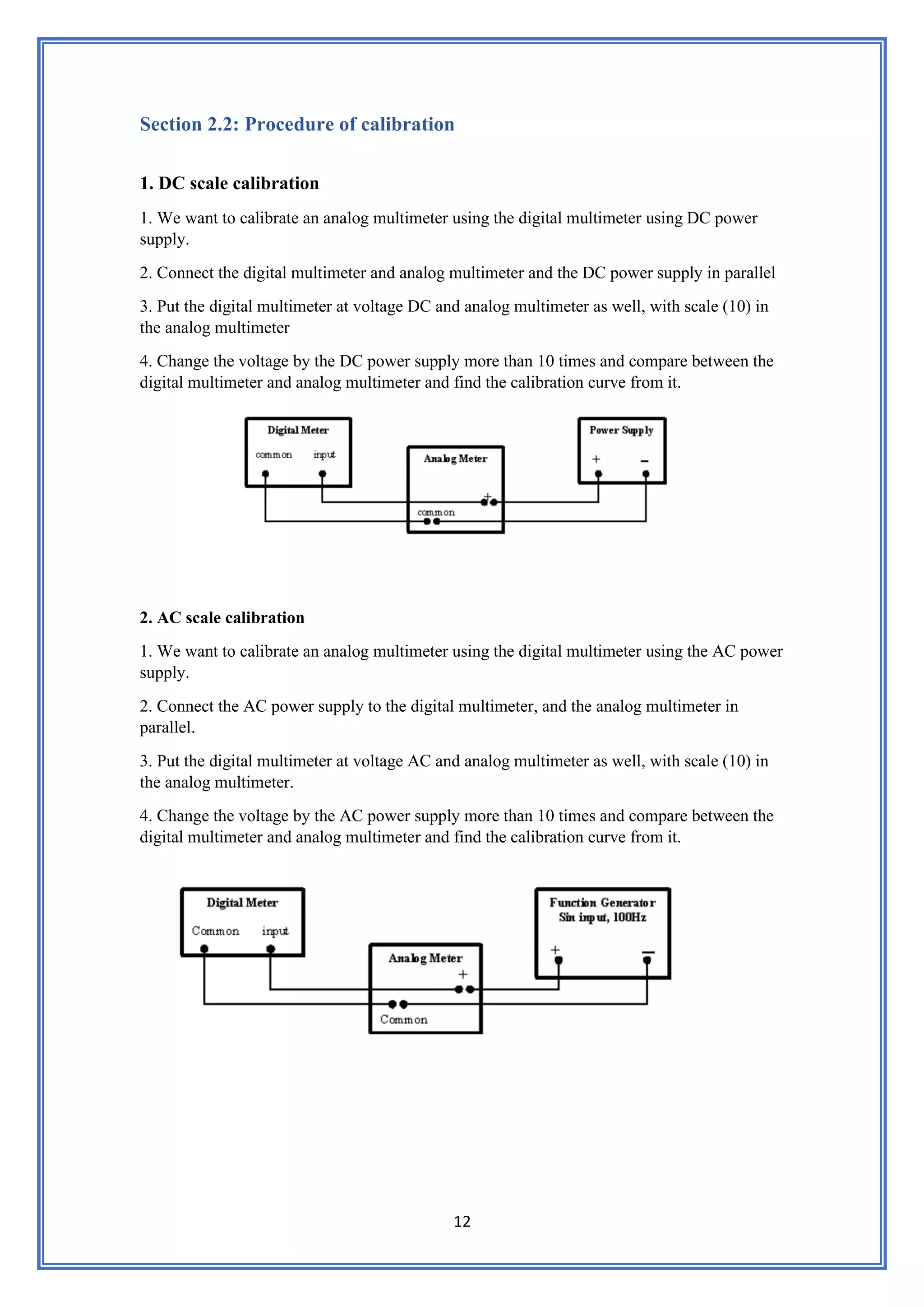 Experiment 1 In Instrumentation And Dynamic Systems Lab Calibration