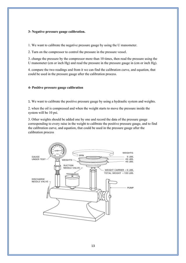 Experiment 1 In Instrumentation And Dynamic Systems Lab Calibration
