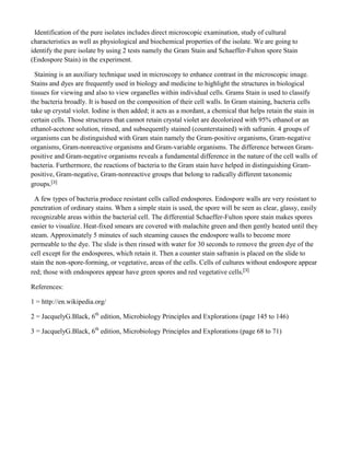 Exp1 microbial growth | DOCX | Biological Sciences | Science