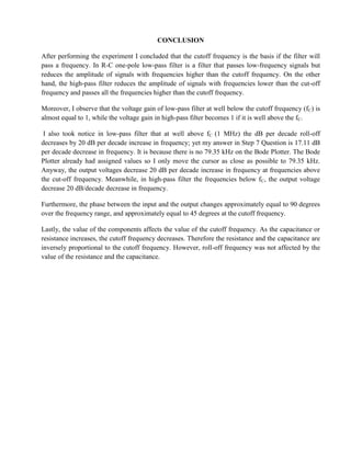 Exp1 (passive filter) agdon | PDF