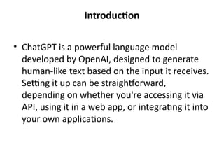 Exp 1 Setting Up ChatGPT Text generation QA applications.pptx