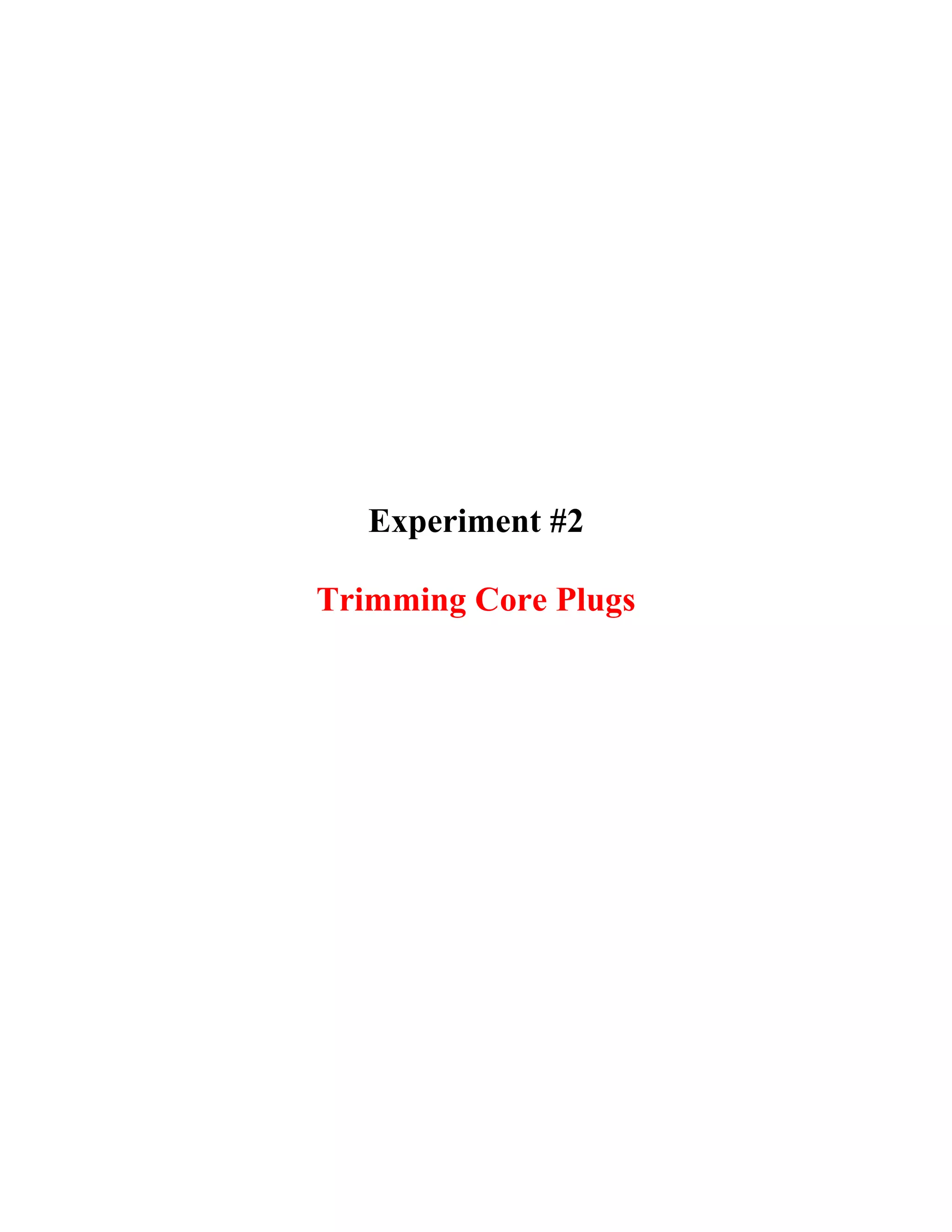 Reservoir Rock Properties Laboratory Manual Exp (#2) | PDF