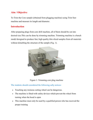 Reservoir Rock Properties Laboratory Manual Exp (#2) | PDF | Home ...