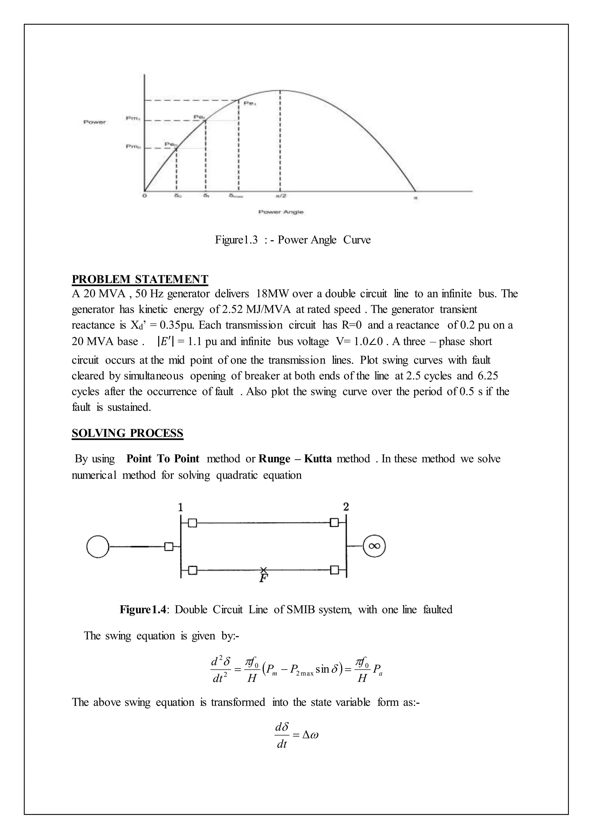 Exp 2 (1)2. To plot Swing Curve for one Machine System | DOCX