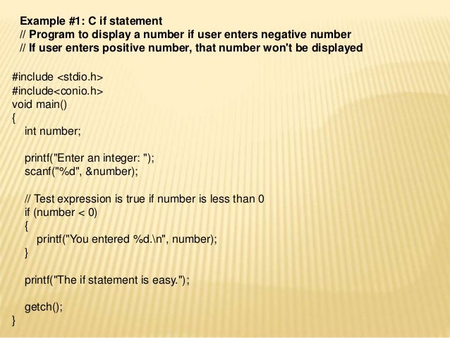 Conditional Statement In C Language