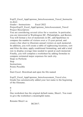 Exp22_Excel_AppCapstone_IntroAssessment_Travel_Instructions.docx.docx
