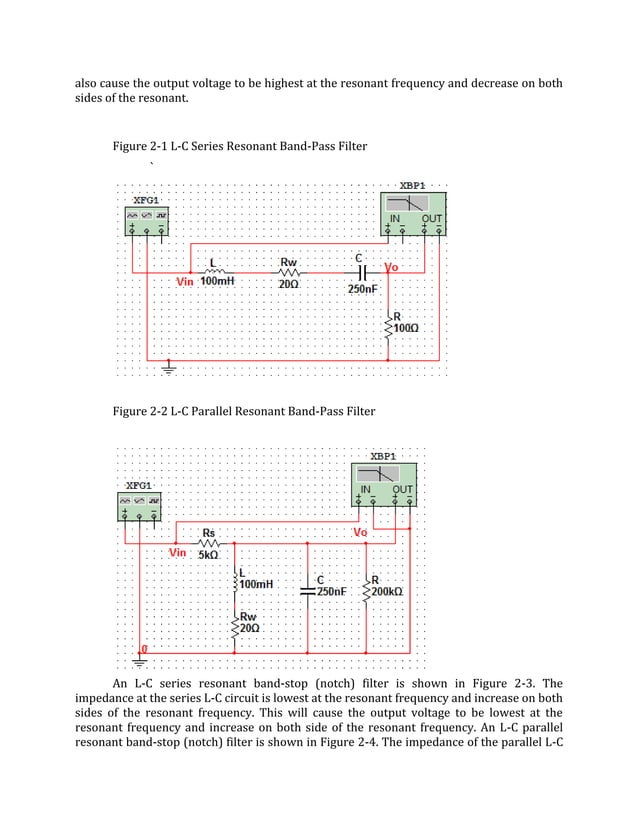 Exp2 passive band pass and band-stop filter | DOCX