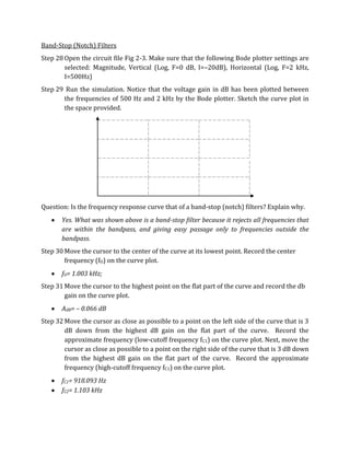 Exp2 passive band pass and band-stop filter | DOCX