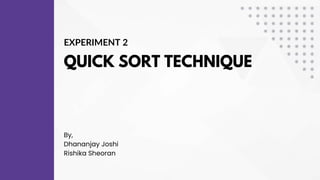 Exp 2 QuickSort algo.pptx
