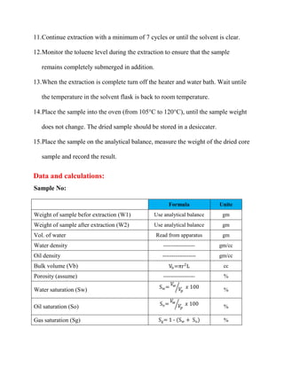 Reservoir Rock Properties Laboratory Manual Exp (#3) | PDF