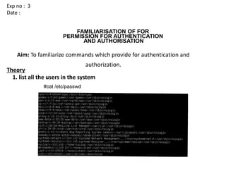 Familiarisation of for permission for authentication.pdf