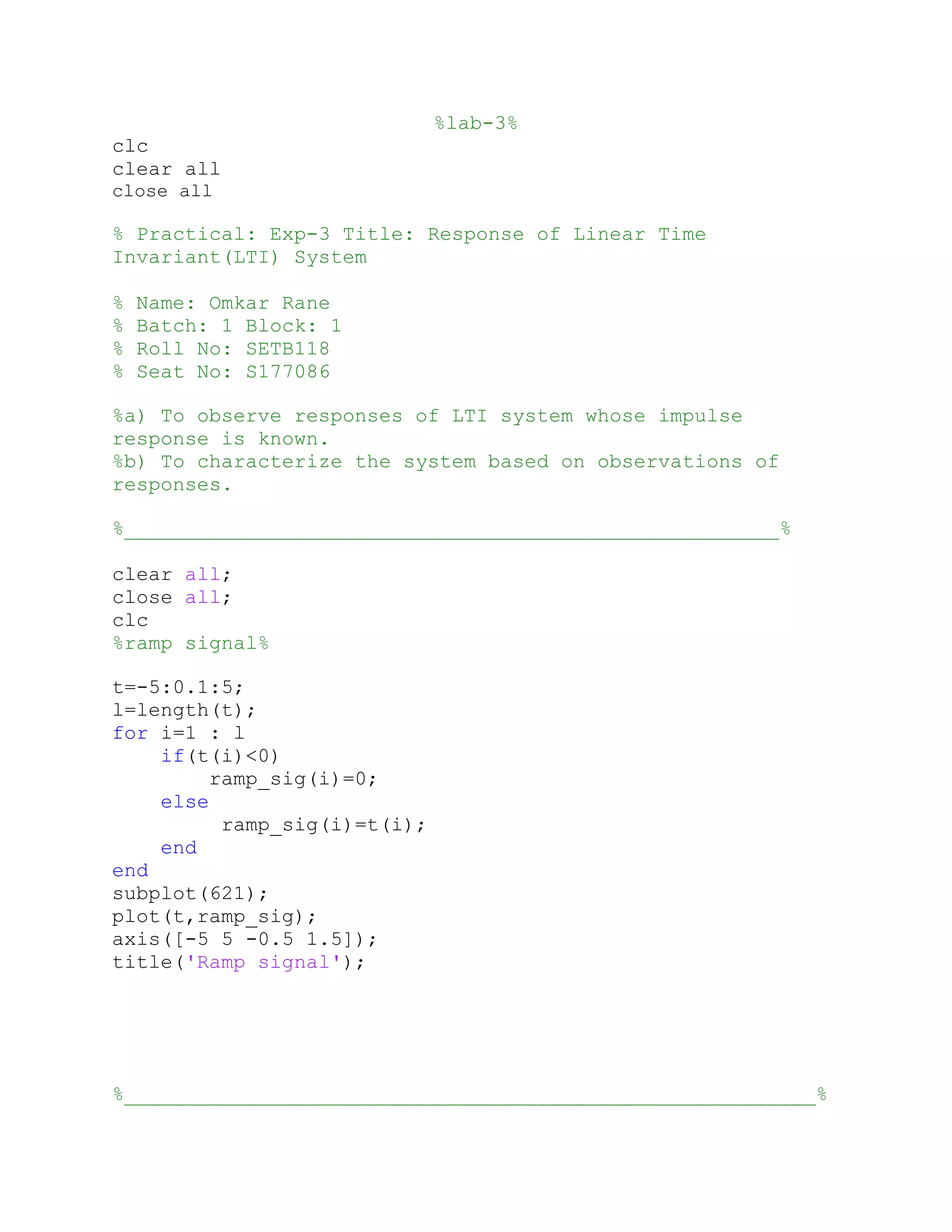 Response Of LTI system (signal and systems) | PDF