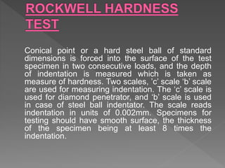 Determination of hardness of a material | PPT