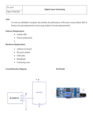 Experiment on Digital Sensor Interfacing | PDF