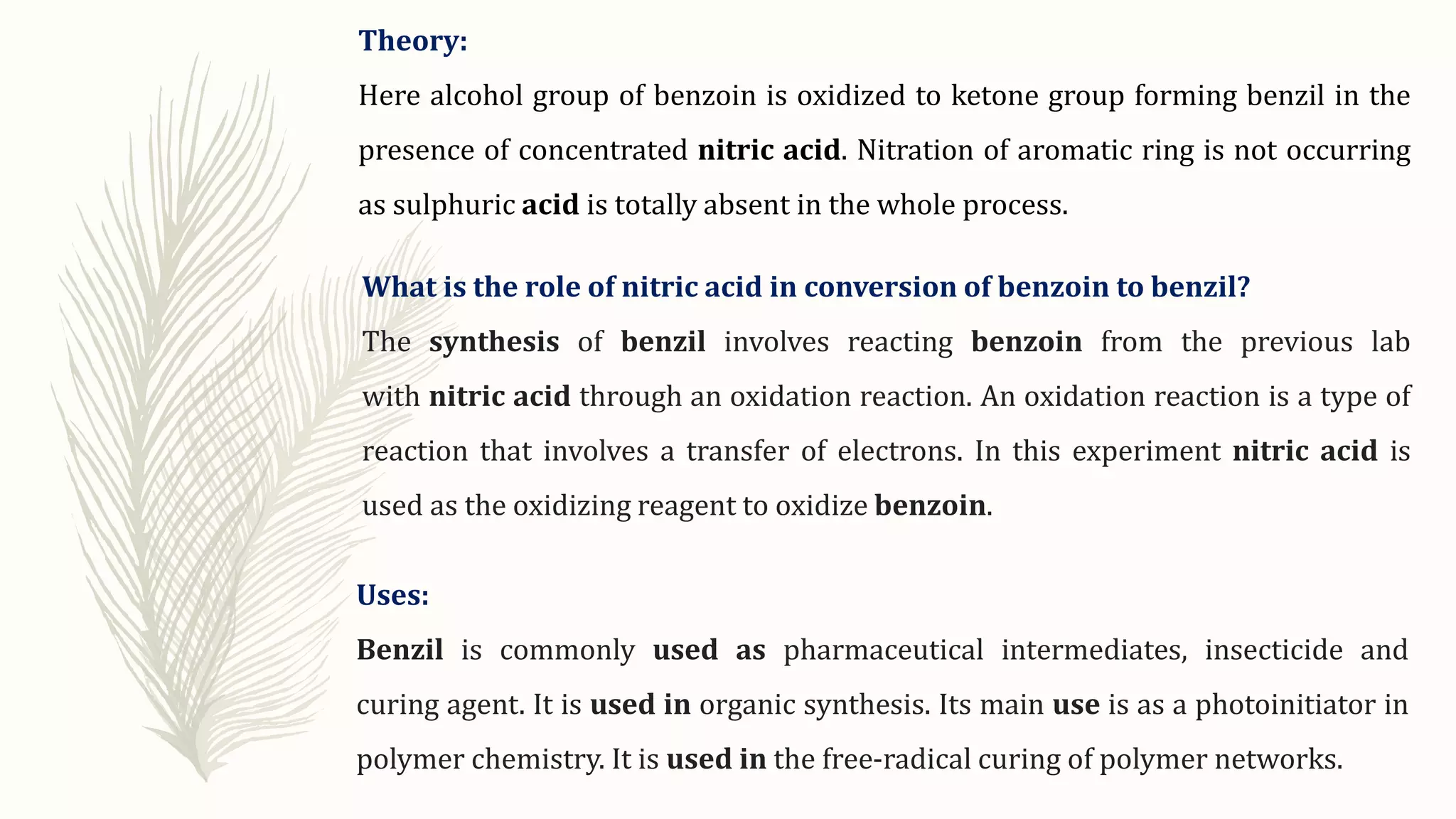 Practical Experiment 4: Benzyl from benzoin | PPTX