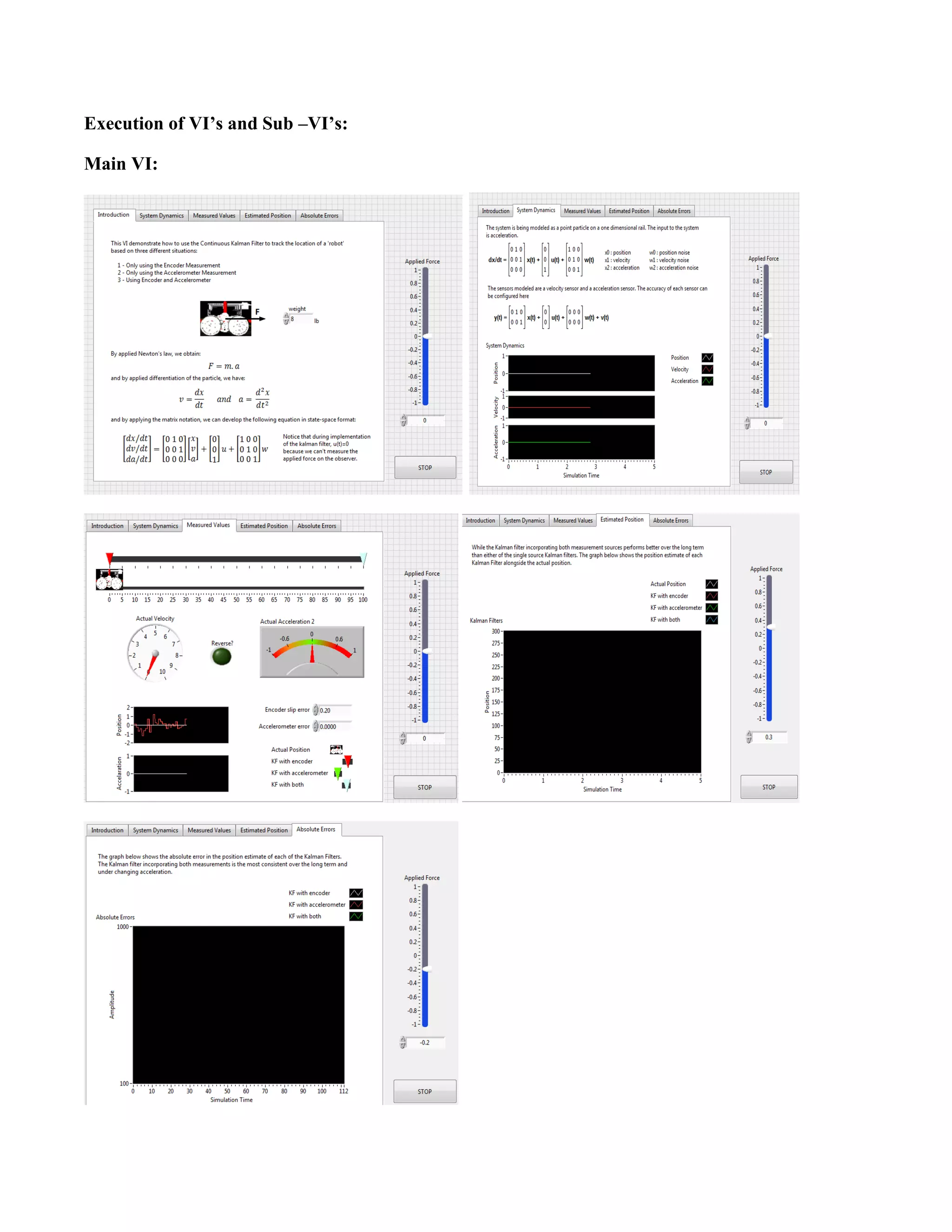 Design The Implementation Of 1d Kalman Filter Encoder And Accelerometer