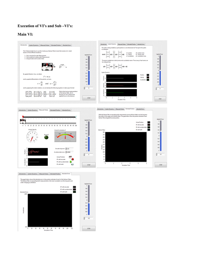 Design The Implementation Of 1d Kalman Filter Encoder And Accelerometer