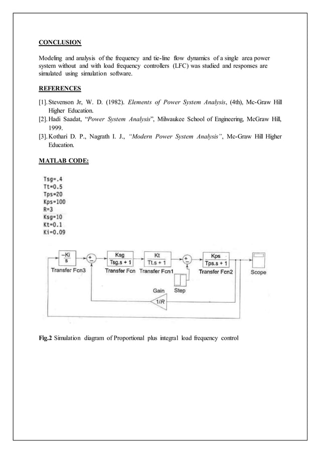 Exp 8 (1)8. Load-frequency dynamics of single area power system | DOCX