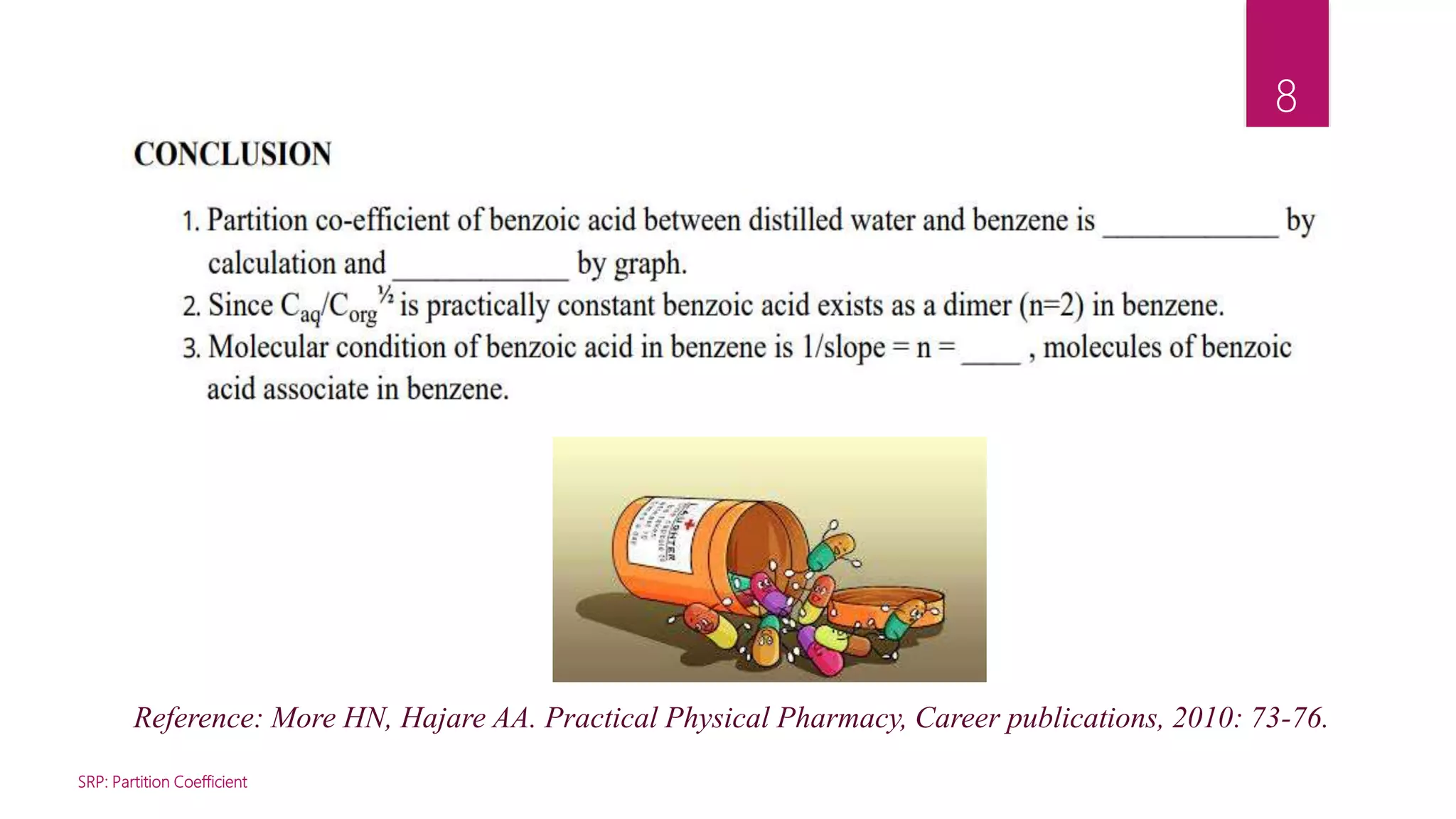 Partition Coefficient To Determine Partition Coefficient Of Benzoic Acid Between Benzene And