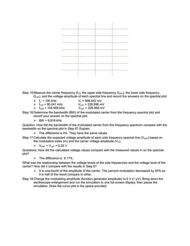 Exp Amplitude Modulation 7 Docx Computer Networking Computing