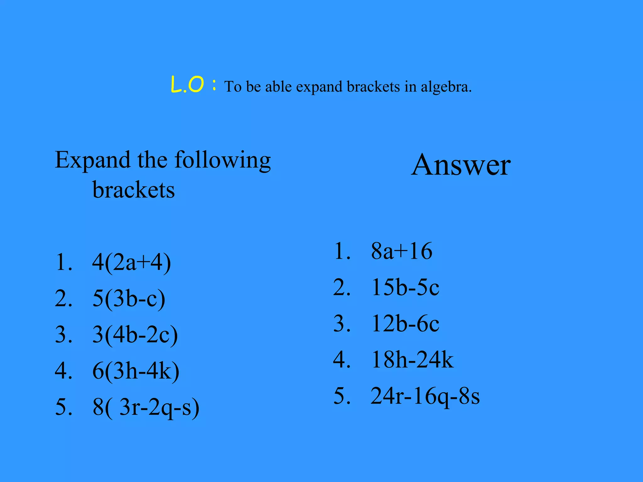 Expand brackets and_factorise | PPT