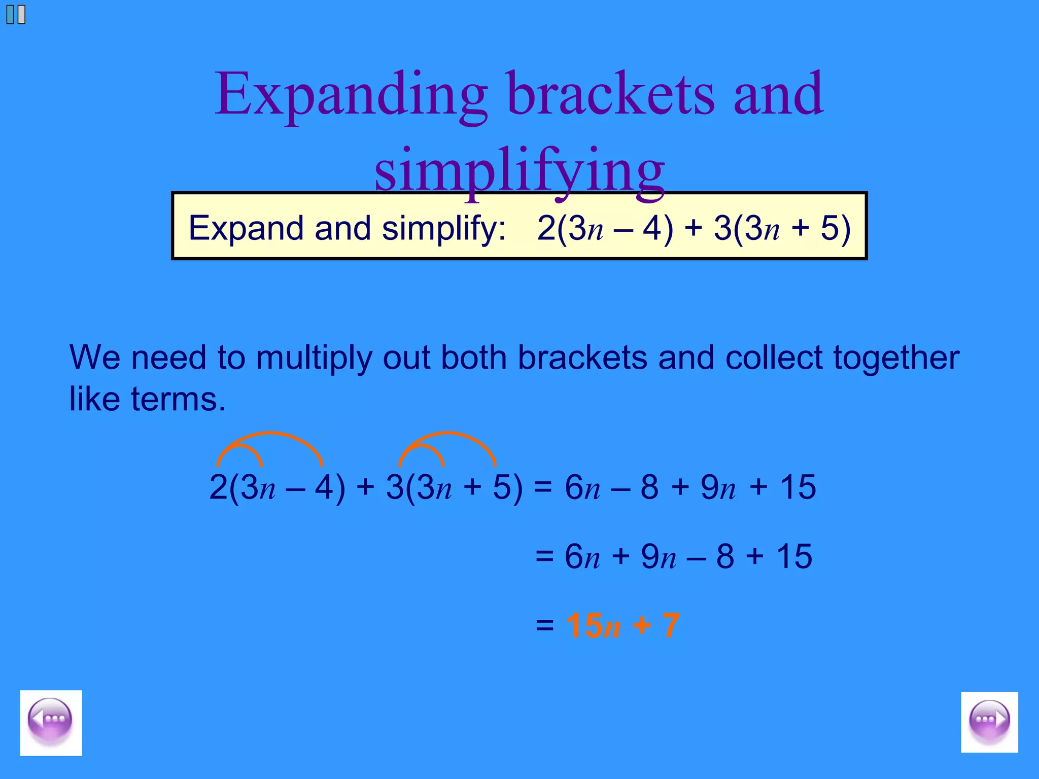 Expand brackets and_factorise | PPT Expand brackets and_factorise | PPT