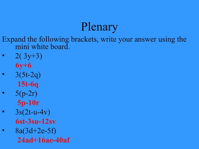 Expand brackets and_factorise | PPT