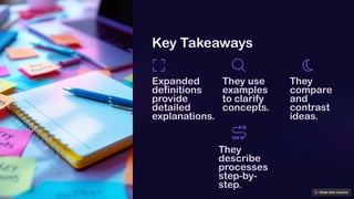 Expanded-Definitions of words.pOWERPOINT | PPT