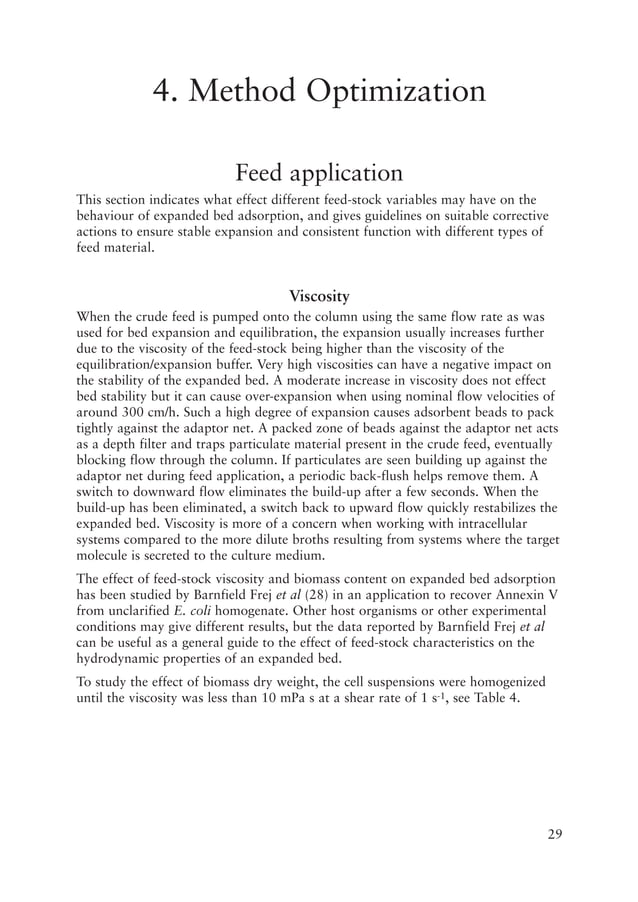 Expanded bed column pharmacia introd eba | PDF | Biotech and Biomedical ...