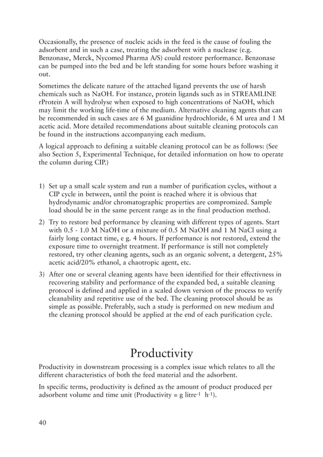 Expanded bed column pharmacia introd eba | PDF | Biotech and Biomedical ...